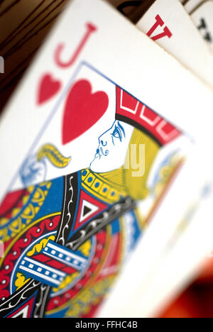 9 of hearts. One playing card, illustration Stock Photo - Alamy