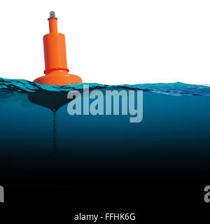 Red beacon on water surface Stock Photo - Alamy