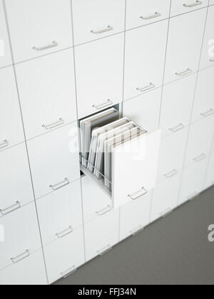 File cabinet with half-open drawer Stock Photo - Alamy