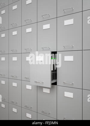 File cabinet with half-open drawer Stock Photo - Alamy