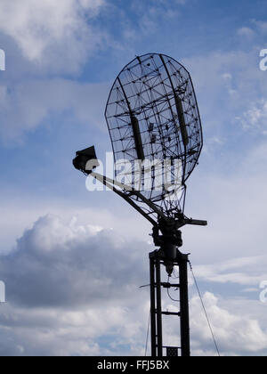 military radar tower against the blue sky, terrestrial building Stock ...