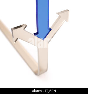 Separation arrows concept on white background Stock Photo - Alamy