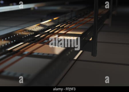 Ladder cable tray inside the ceiling space Stock Photo - Alamy