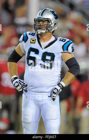 Carolina Panthers tackle Jordan Gross (69) remains face down on the ...