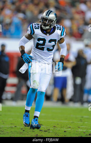 Carolina Panthers' Melvin White (23) tries to break up a pass to ...