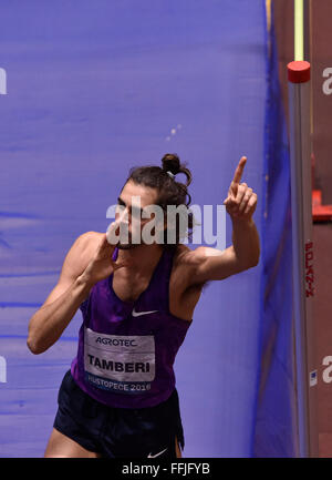 Gianmarco Tamberi of Italy competes in the High Jump men during the ...