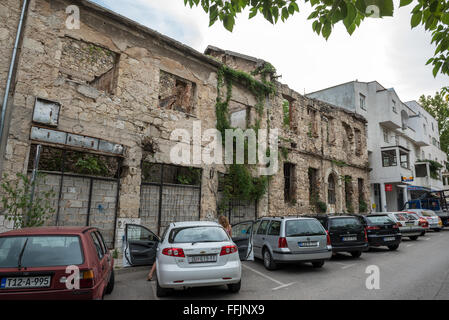 Abandoned building, detroyed during Bosnian War at Bulevar Street in ...