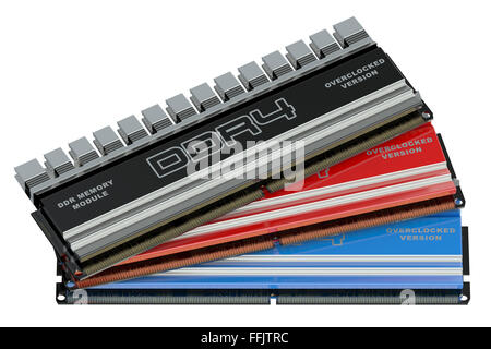 DDR4 memory modules isolated on white background Stock Photo - Alamy