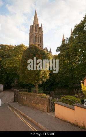 truro cornwall truro cathedral with three spires high cross city of ...