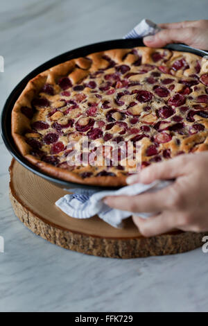 Clafoutis with cherries Stock Photo - Alamy