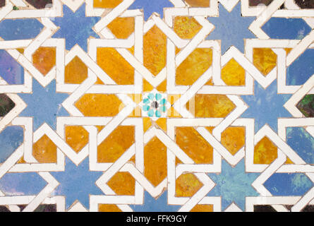 Decorative Islamic floor tiles in Sultan Muhammad Al Fati7 Mosque ...