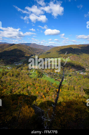 View of valley from Seneca Rocks, State Park, West Virginia Stock Photo ...