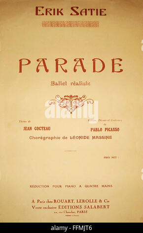 ERIK SATIE French composer at the piano Date: 1866 - 1925 Stock Photo ...