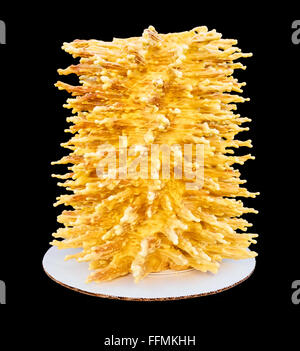 Cut piece of Sakotis ,sekacz, baumkuchen, traditional cake in ...