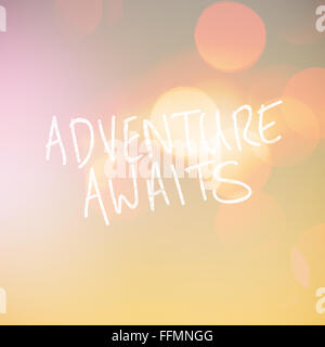 Composite image of adventure awaits Stock Photo - Alamy