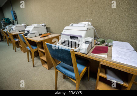 Siemens T100 Teleprinter in office of Josip Tito bunker, leader of ...