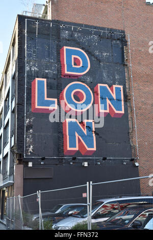 Clerkenwell Road, London, UK. 16th February 2016. London mural by ...