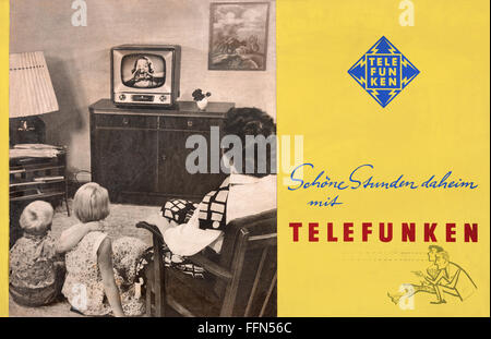 broadcast, television, television set, Telefunken television receiver ...