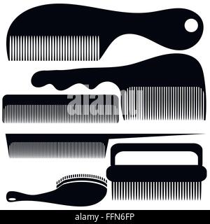 Comb silhouette, Combs, Barber comb silhouettes, Comb clipart, Barber ...