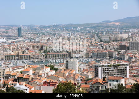 geography / travel, France, Marseille, city view from cathedral Notre ...
