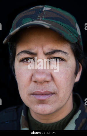 Female Kurdish Peshmerga fighting ISIS in Iraq and Syria Stock Photo ...