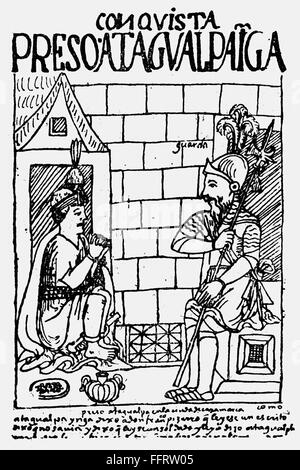 ATAHUALPA (c1500-1533). /nLast Inca king of Peru. The capture of ...