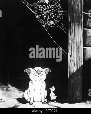 CHARLOTTE'S WEB, Charlotte the spider, Wilbur the pig, 1973 Stock Photo ...