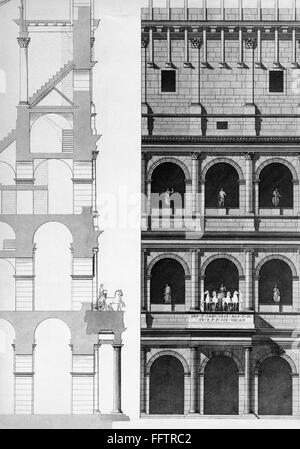 COLOSSEUM: CROSS-SECTION. /nCross-section of the seating area of the ...