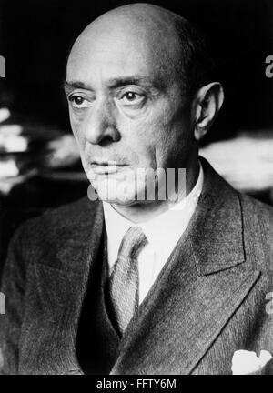 Arnold Schoenberg or Schönberg (1874 – 1951), Austrian composer, music ...