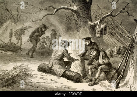 American Revolutionary War (1775-1783). Valley Forge. Pennsylvania ...