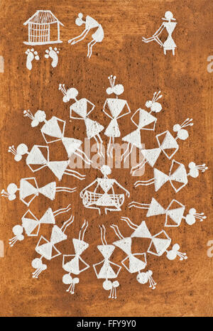 Wall Paintings, Warli Village, Maharashtra, India, Asia, Asian, Indian ...