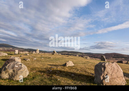 Tomnaverie stone circle, Tarland, Aberdeenshire, Scotland Stock Photo ...