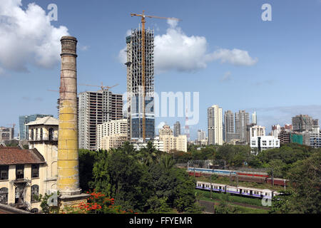Old structure and new construction at dadar and lower parel ; Bombay ...
