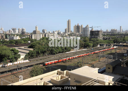 Aerial view of parel station, Bombay Mumbai, Maharashtra, India, Asia ...