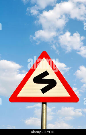 Road traffic cautionary signs showing accident zone ahead ; India Stock ...