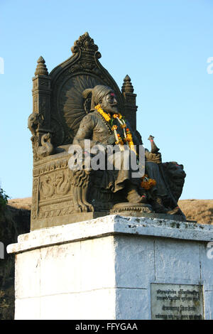 Statue of Shivaji Maharaj Raigad Fort Mahad Maharashtra India Asia ...