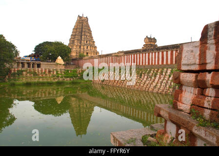 The Pushkarani temple tank in the Virupaksha temple in Hampi, Karnataka ...