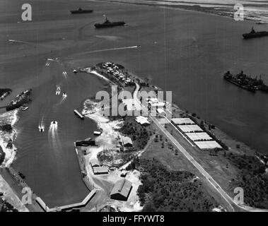 Aerial view of the U.S. Naval Station Guantanamo Bay's windward side ...