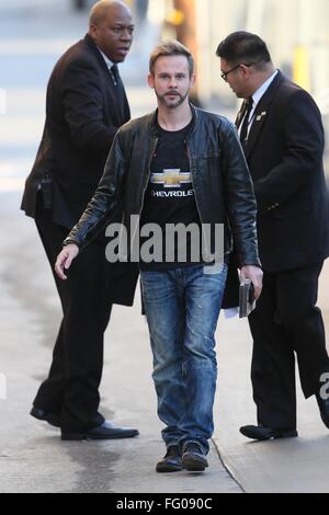 Dominic Monaghan seen arriving at ABC studios for Jimmy Kimmel Live ...