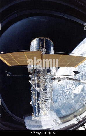 HUBBLE TELESCOPE, 1990. /nThe Hubble Space Telescope, during its ...