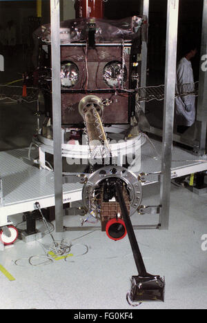 SPACE: LUNAR PROSPECTOR. /nThe Lunar Prospector spacecraft being joined ...