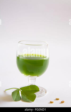 Vegetable , fenugreek Juice , methi ka rus , India Stock Photo - Alamy