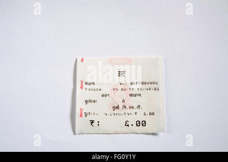 Electronic local best bus ticket mumbai Maharashtra india april 2011 ...
