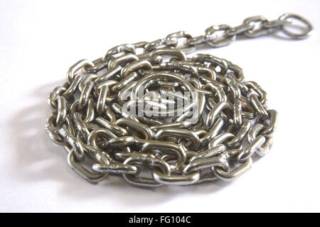 Concept, janjer chain in round shape on white background Stock Photo ...