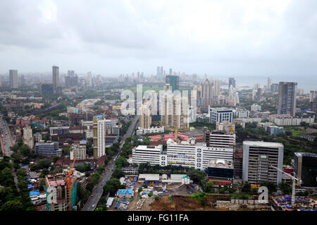 aerial view of lower parel with peninsula corporate park ; Bombay ...