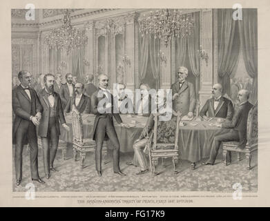 William R. Day signing of the peace protocol of the Spanish-American ...