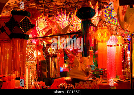 row of illuminated Akash kandil hanging for sale Diwali deepawali ...