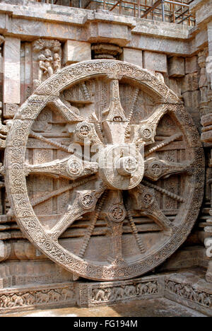 God statues at wheel of chariot rath yatra of jagannath, Puri, Orissa ...