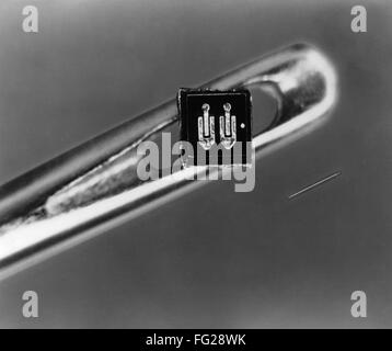 TELEPHONE TRANSISTOR. /nMagnified view of a telephone transistor ...