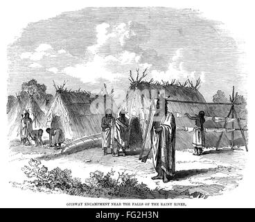 Native American Indian encampment, Canada Stock Photo - Alamy